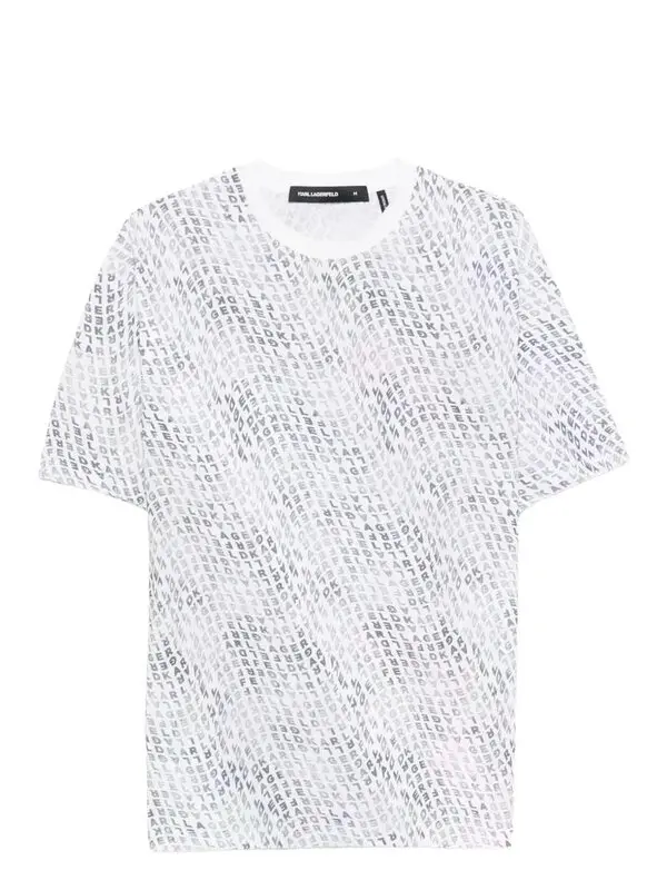 Karl Lagerfeld Logo-pattern T-shirt - White