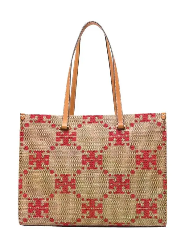 Tory Burch Monogram-pattern Tote Bag - Neutrals