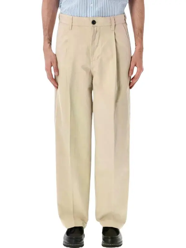 Obey Dean Pleated Trousers - Neutrals