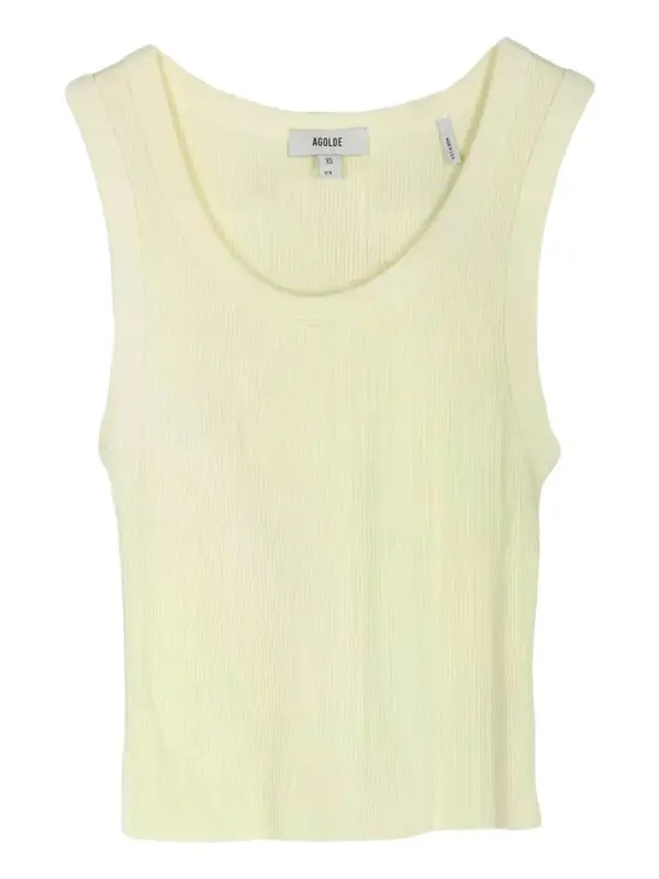 AGOLDE Ribbed Tank Top - Yellow
