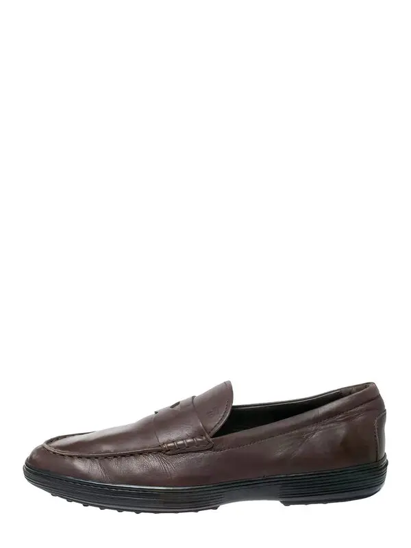 TOD'S Leather Penny Loafers - Brown