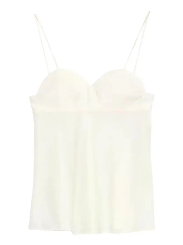 CORDERA Sweetheart Neck Spaghetti-strap Top - Neutrals