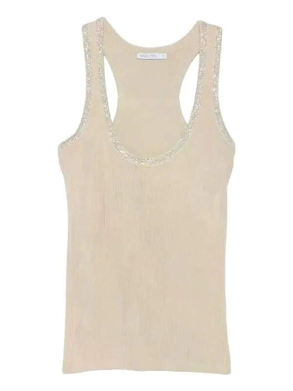 Patrizia Pepe Rhinestone-embellished Tank Top - Neutrals