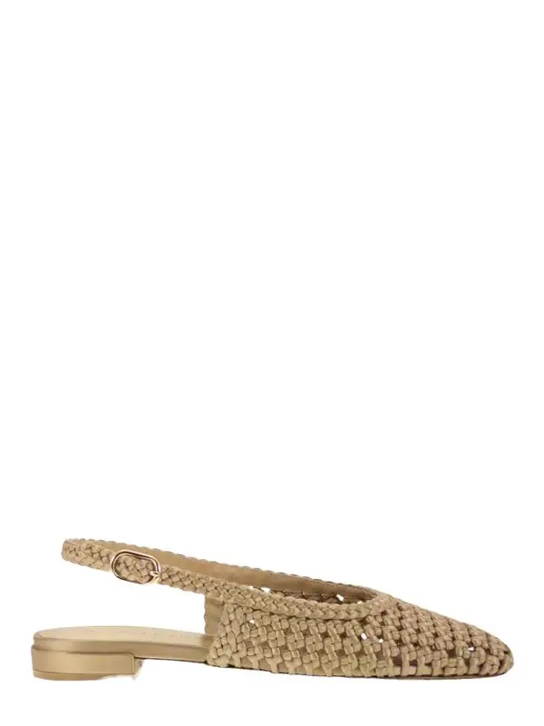 STUART WEITZMAN Marina Woven Slingback Ballet Flats - Neutrals