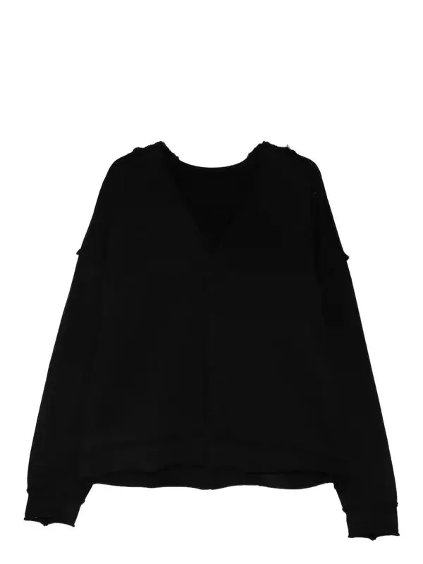 THE VIRIDI-ANNE Fringed Cardigan - Black