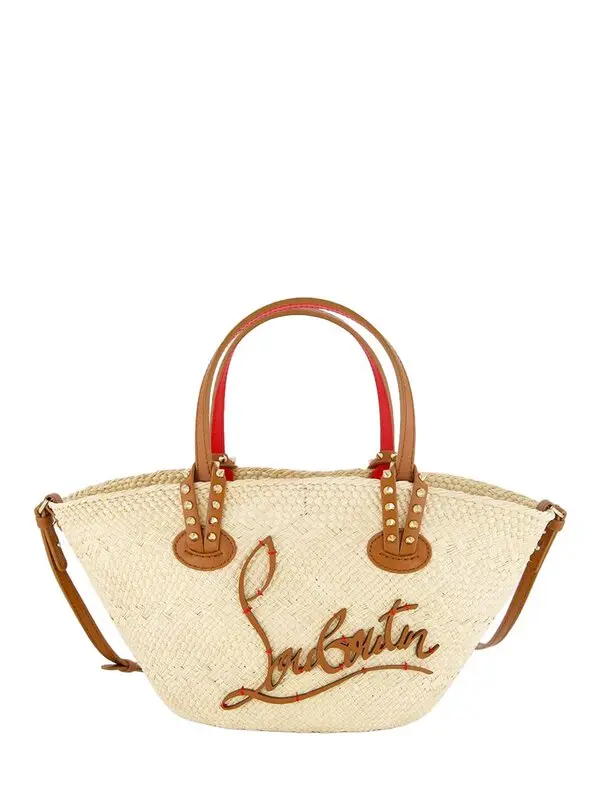CHRISTIAN LOUBOUTIN Cabata Mini Basket Bag Raffia - Beige