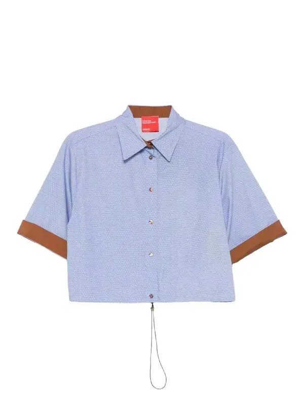 MERCI Geometric-print Shirt - Blue