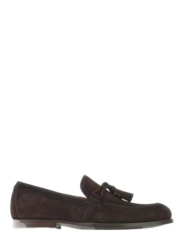 FABI Leather Loafers With Tassel Detail - Brown