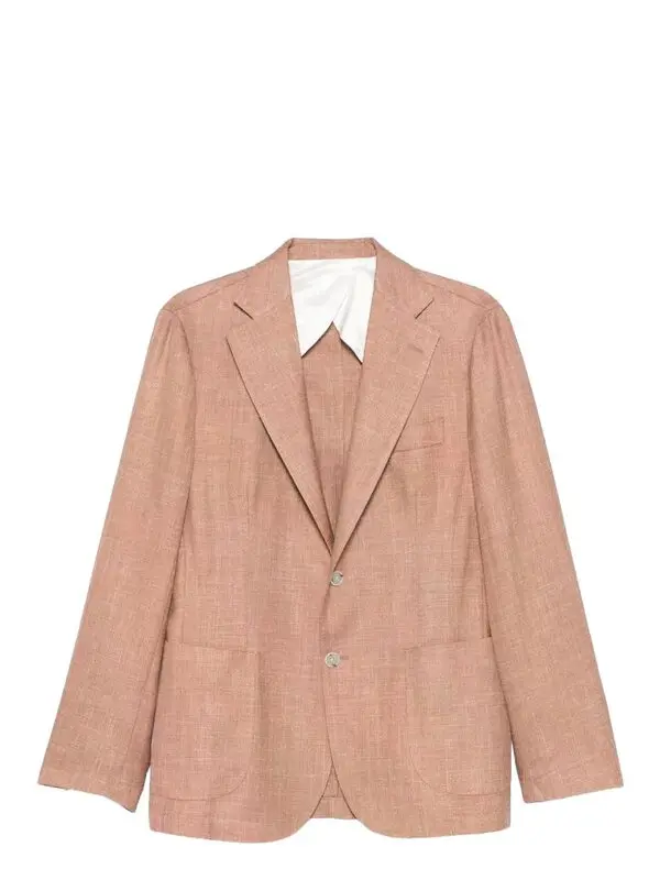 BARBA NAPOLI Single-breasted Blazer - Red