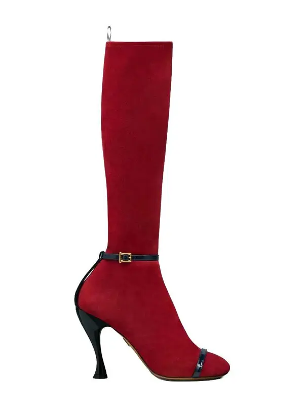 Thom Browne Suede Stripe-detail Boots - Red