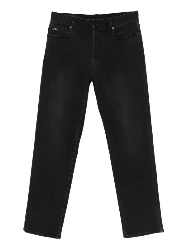 Emporio Armani Logo-plaque Straight Jeans - Grey