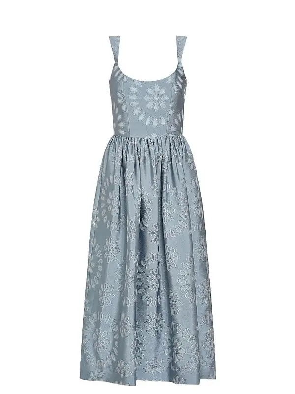 MARKARIAN Apple Midi Dress - Dusty Blue