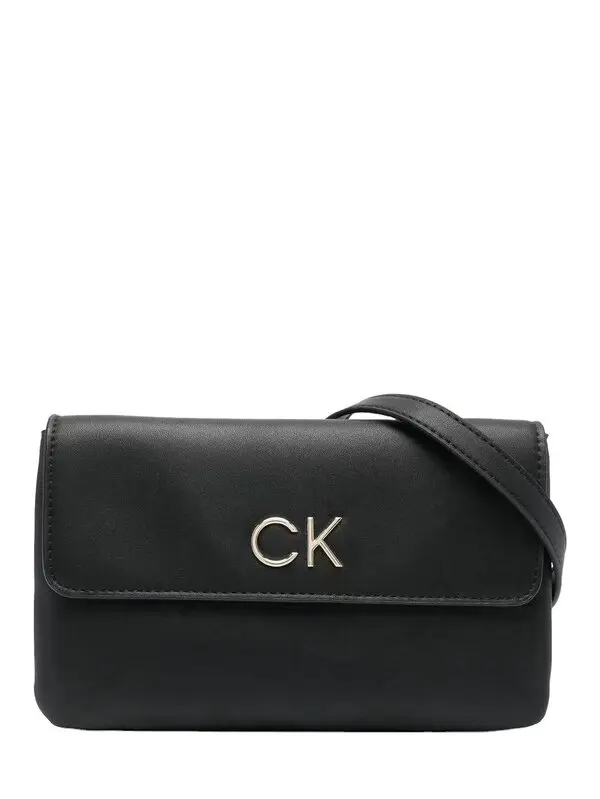 Calvin Klein Re-lock Double Crossbody Bag - Black