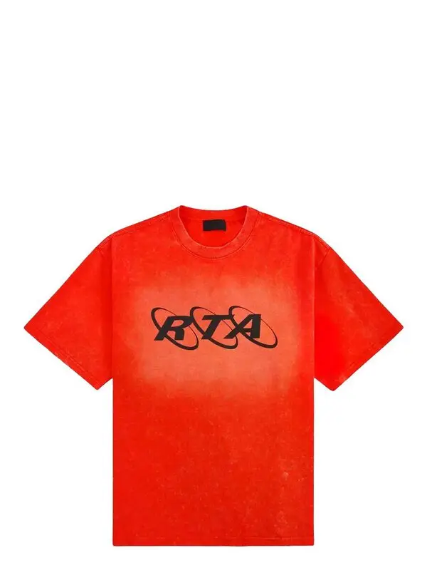 RtA Colin Acid-wash T-shirt - Red