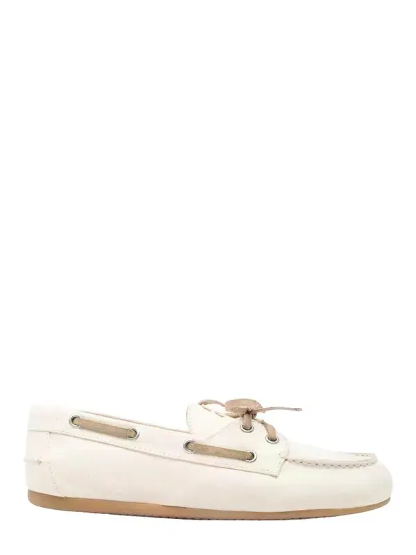 Miu Miu Lace-up Boat Shoes - Neutrals