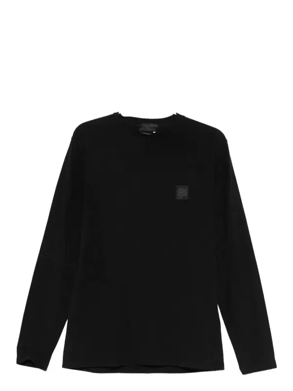 Stone Island Logo-patch Long-sleeve T-shirt - Black