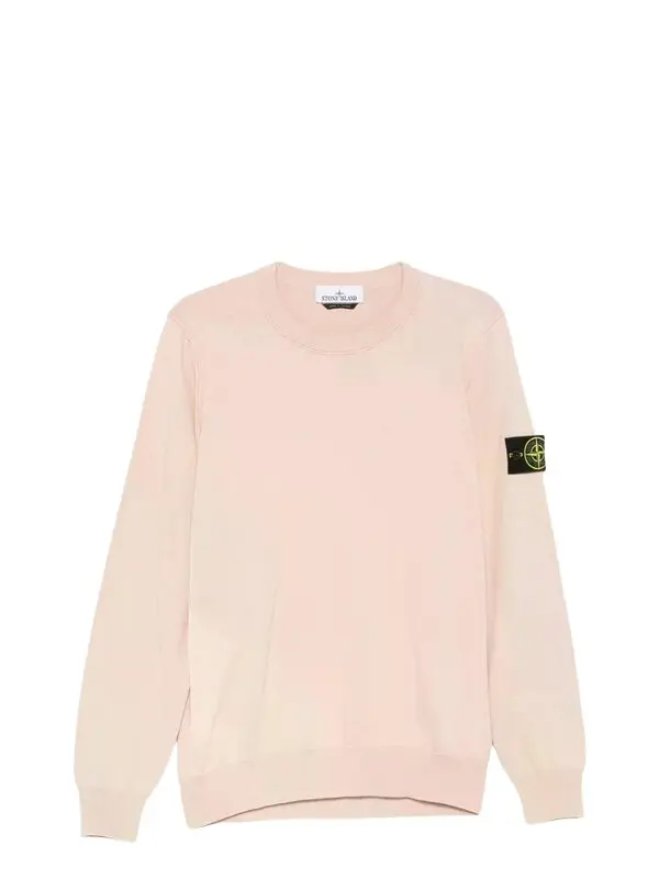 Stone Island Compass-patch Zip-up Hoodie - Pink