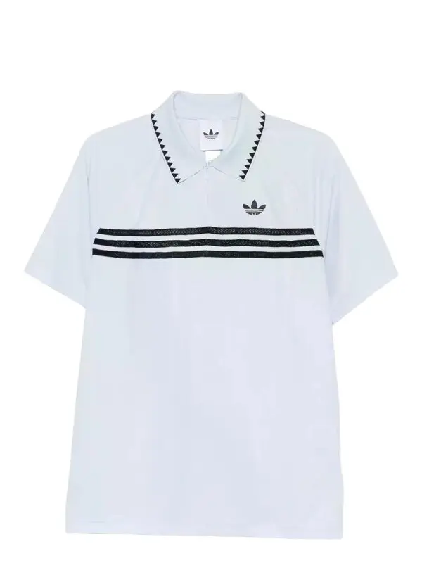 Adidas Stripe-detail Polo Shirt - Blue