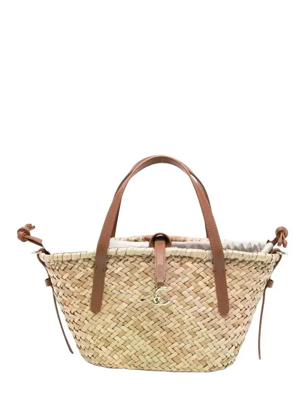 COCCINELLE C-me Woven Leather-trim Tote Bag - Neutrals