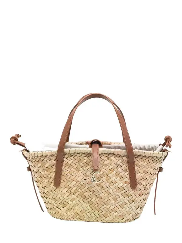 COCCINELLE C-me Woven Leather-trim Tote Bag - Neutrals