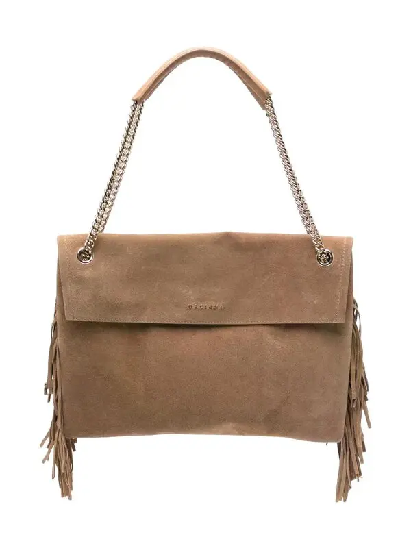 ORTIGNI Venus Fringed Shoulder Bag - Brown