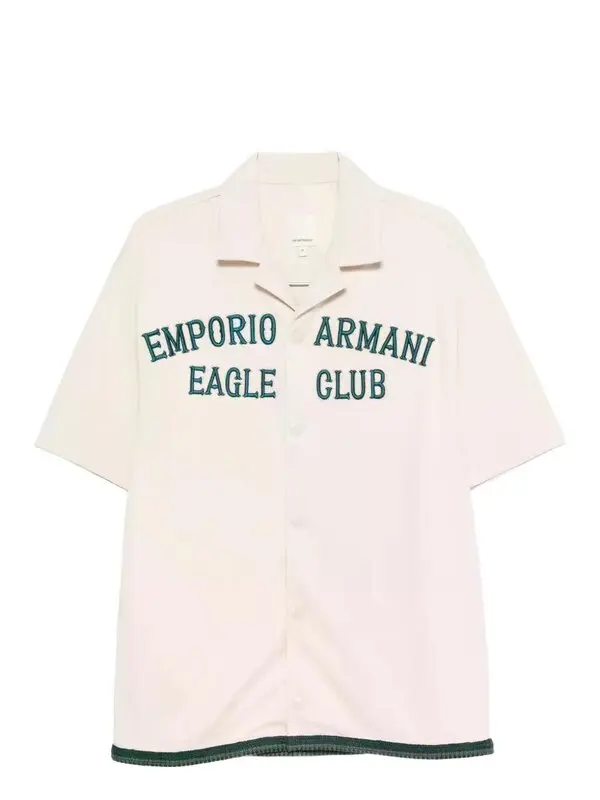 Emporio Armani Logo-embroidered Shirt - Neutrals