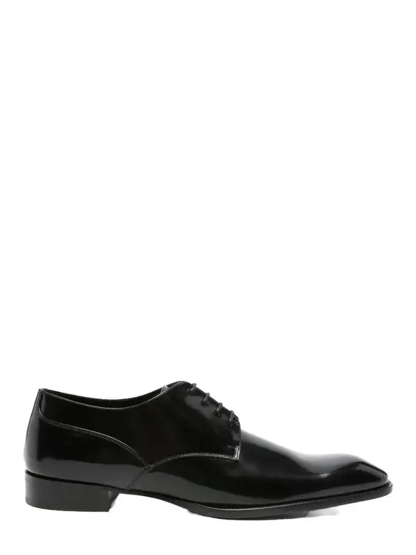 Saint Laurent Patent Leather Derby Shoes - Black