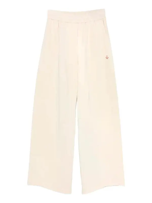 MERCI Anchor-embroidered Track Pants - Neutrals