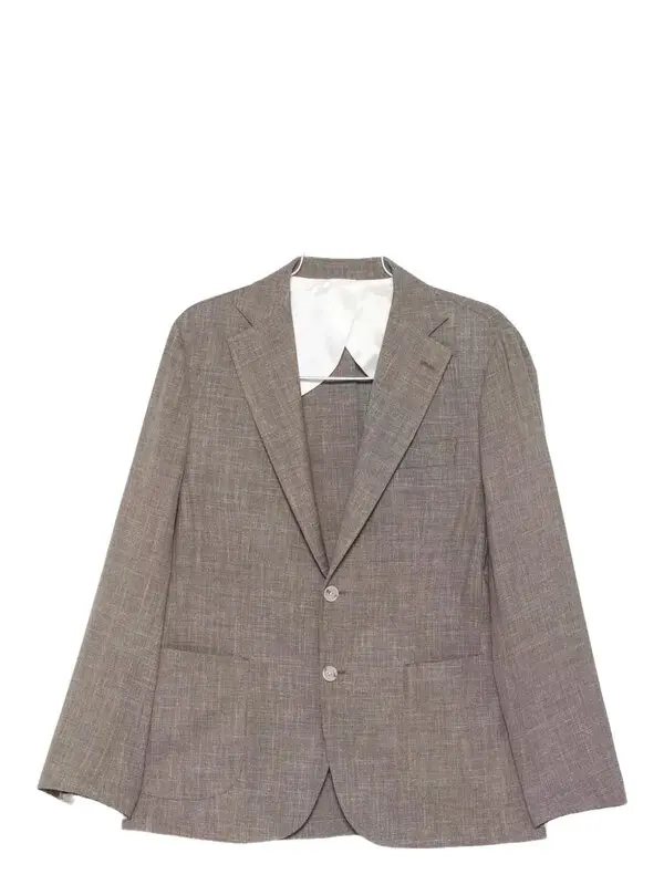 BARBA NAPOLI Single-breasted Blazer - Brown