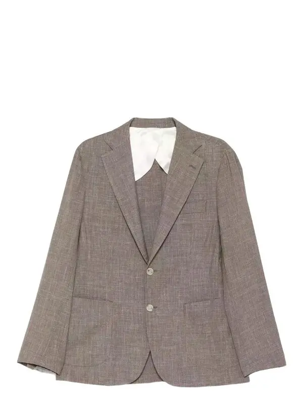BARBA NAPOLI Single-breasted Blazer - Brown