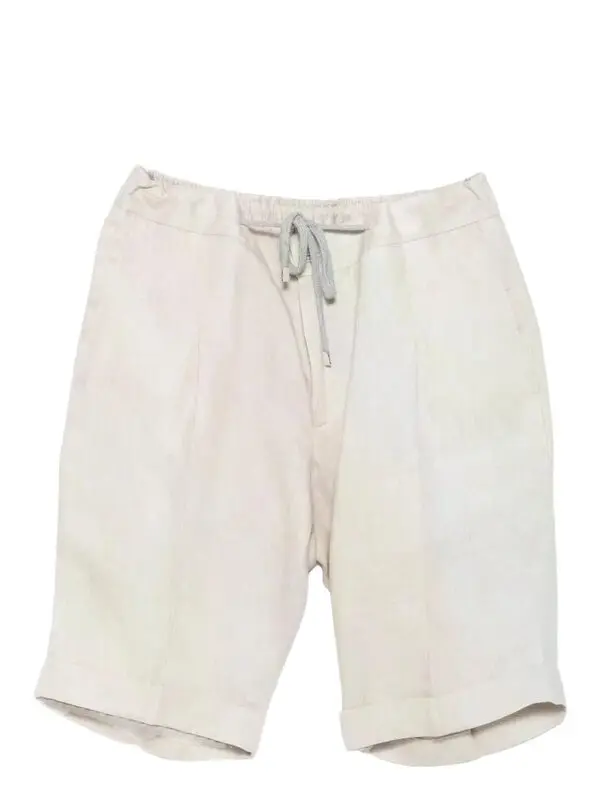 BARBA NAPOLI Drawstring Pleated Shorts - Neutrals