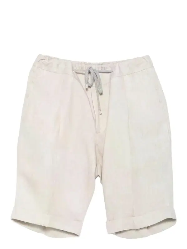 BARBA NAPOLI Drawstring Pleated Shorts - Neutrals