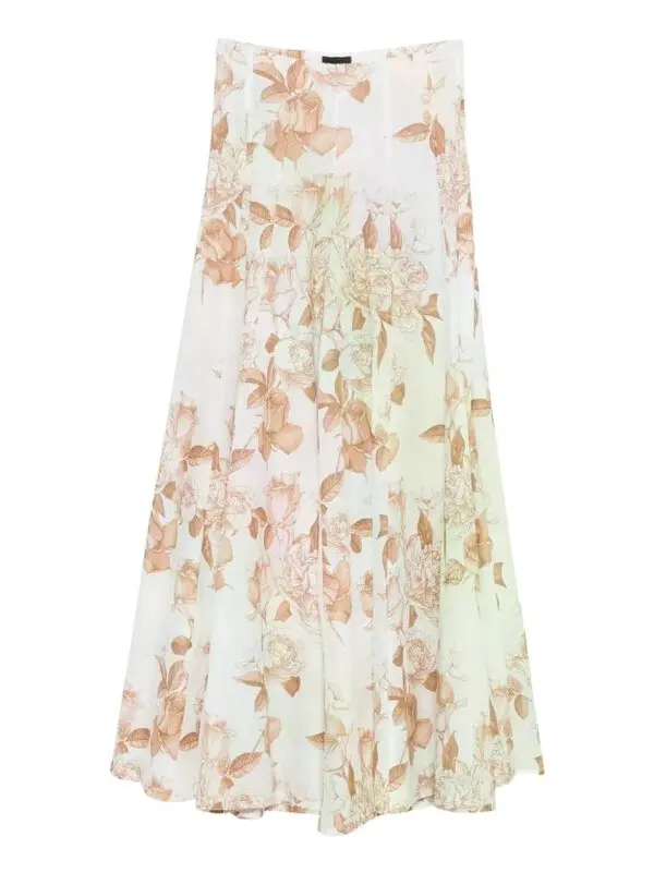 LAVI COUTURE Floral-print Palazzo Pants - White