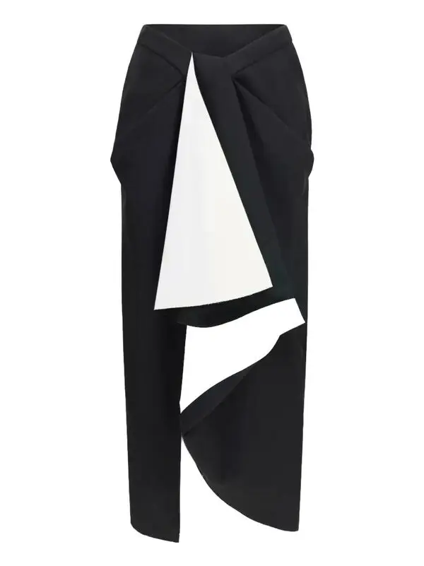 Givenchy Bonded Wrap Skirt - Black