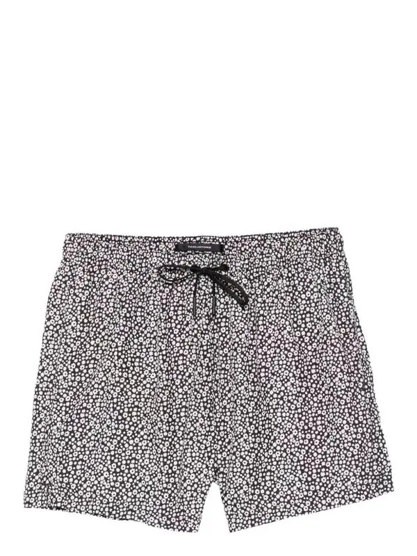 Tagliatore Floral-print Swim Shorts - Black