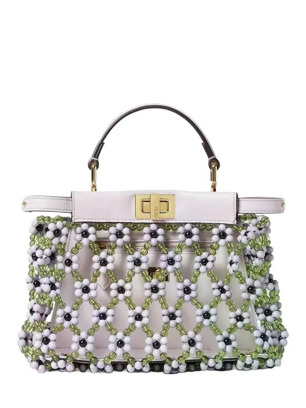Fendi Mini Peekaboo Beaded Tote - Purple
