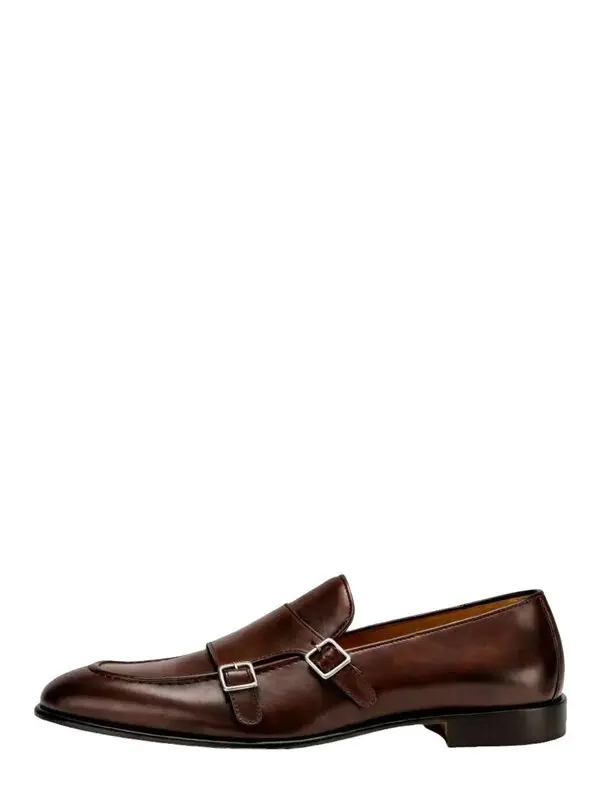FRANZESE COLLECTION Gagà Napoletano Double-buckle Monk Shoes - Brown