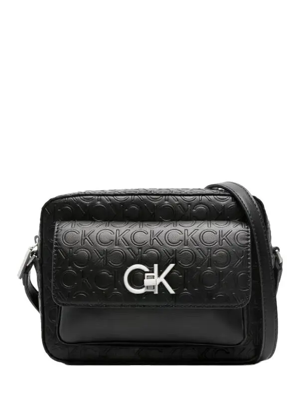 Calvin Klein Logo-lettering Crossbody Bag - Black