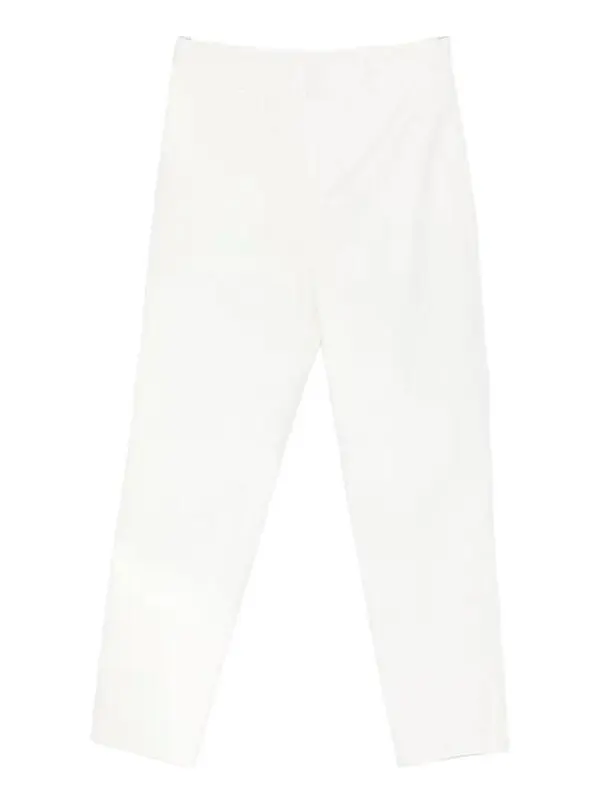 Emporio Armani Pressed-crease Trousers - White