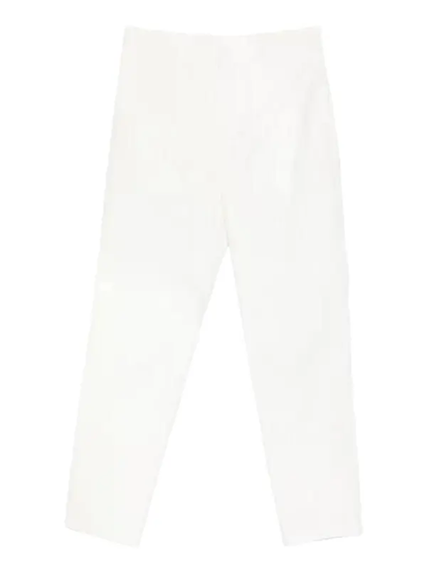 Emporio Armani Pressed-crease Trousers - White