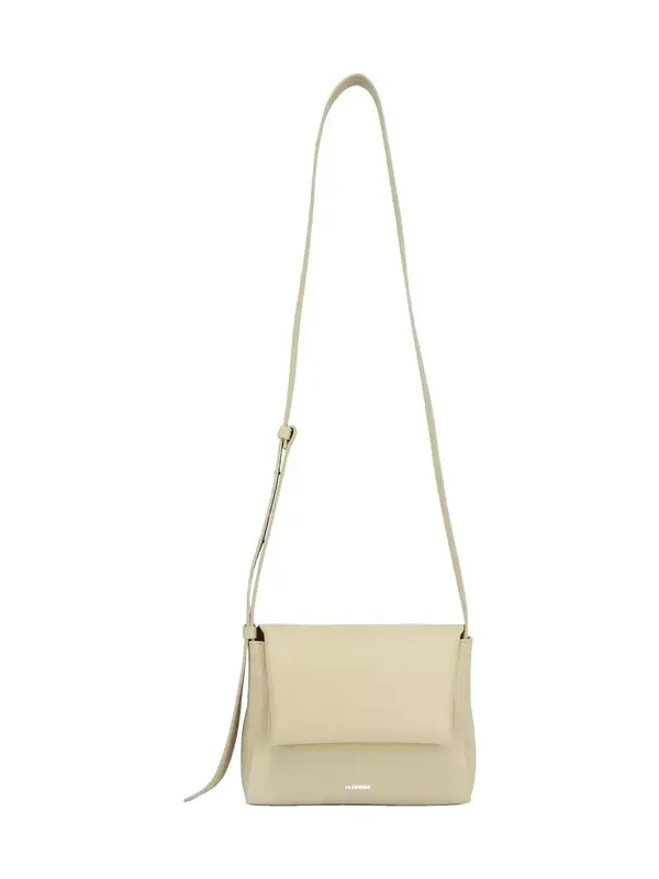 JIL SANDER Mini Flap-detail Shoulder Bag - Neutrals