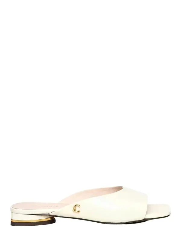 COCCINELLE Logo-plaque Leather Sandals - Neutrals