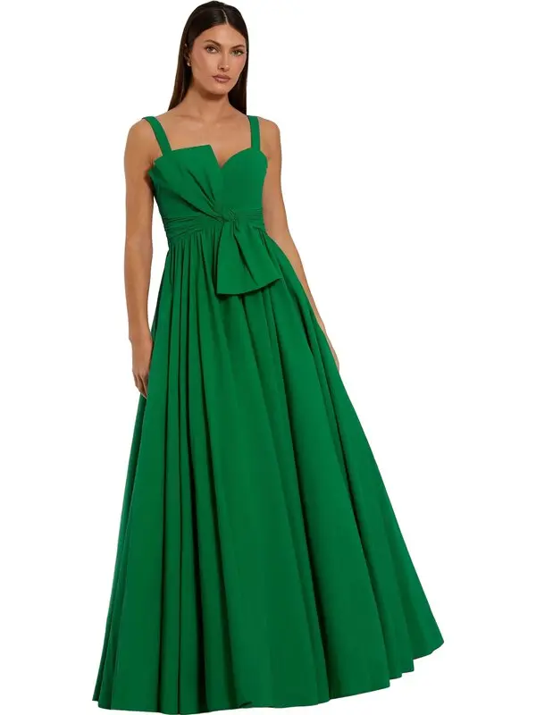 Mac Duggal Sleeveless Corset Ball Gown With Bow - Spring Green