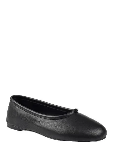 ARTISAN CRAFTED BY ZIGI Perch Leather Flat - Black Leather