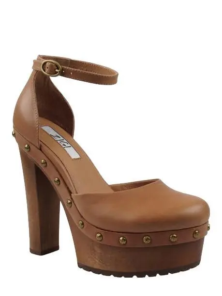 ZIGI Divaa Ankle Strap Platform Pumps - Tan