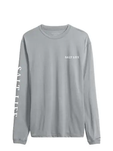 SALT LIFE Long Sleeve Slx Performance Tee - Mist Grey Heather