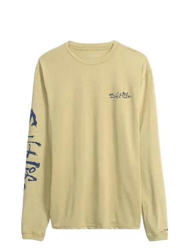 SALT LIFE Secret Spot Long Sleeve Slx Performance Tee - Golden Haze Heather