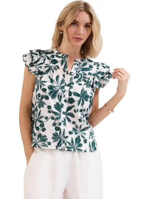 PHASE EIGHT Cotton Blouse - Green