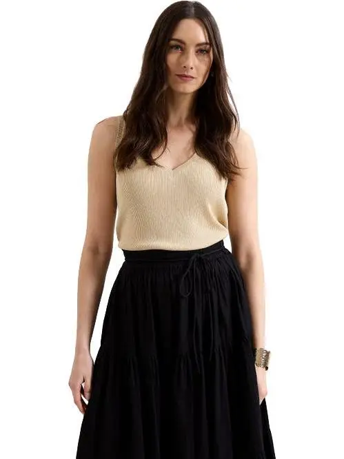 PHASE EIGHT Mila V-neck Vest - Gold