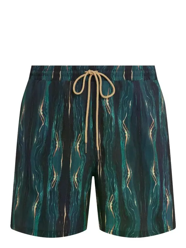 LYGIA & NANNY Printed Bermuda Swim Shorts - Blue